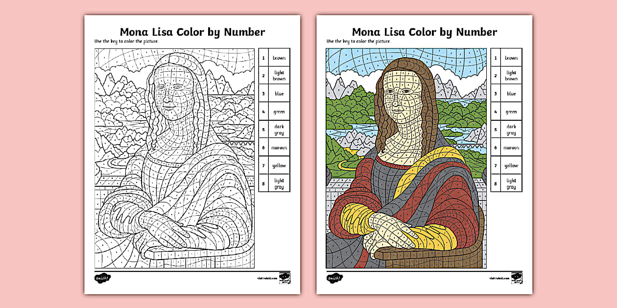 Mona Lisa Coloring Page | Resource | Twinkl USA - Twinkl