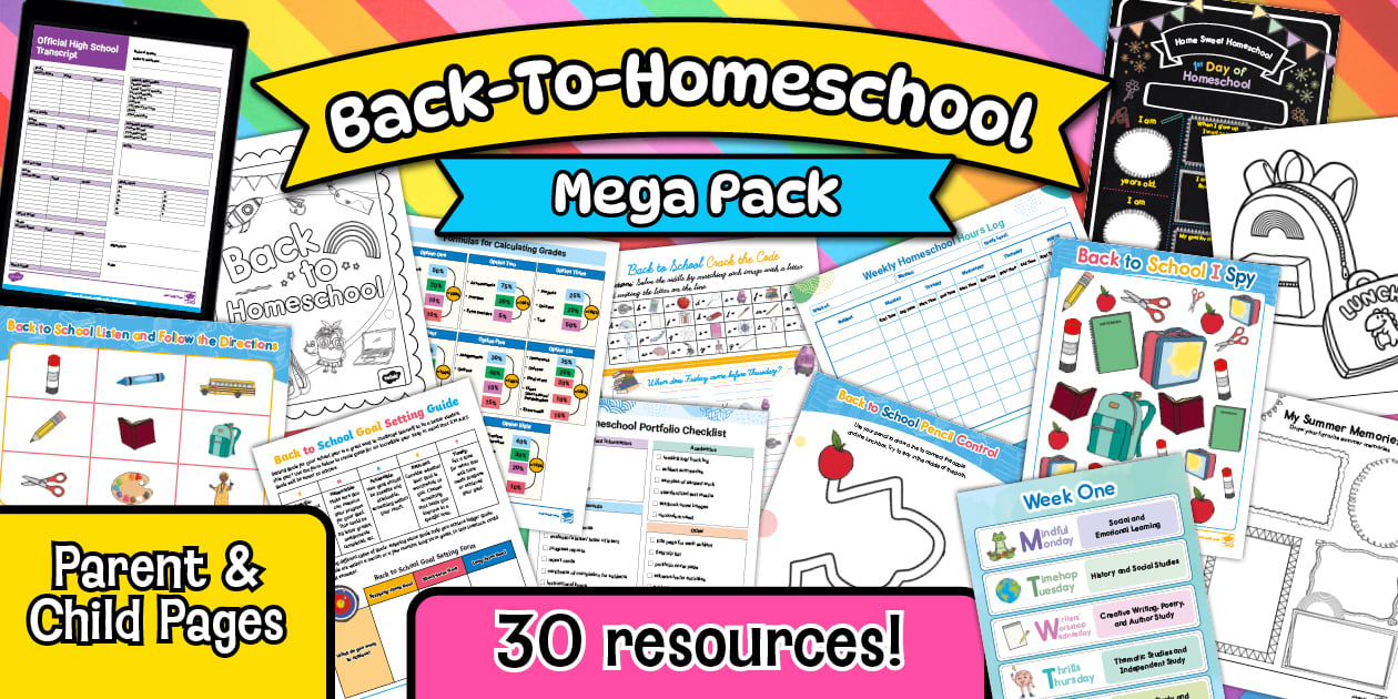 Back-To-School Activity Pack for Homeschool (teacher made)