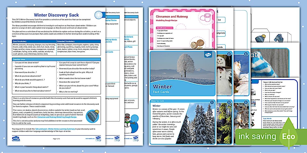 EYFS Winter Discovery Sack Plan and Resource Pack | Twinkl