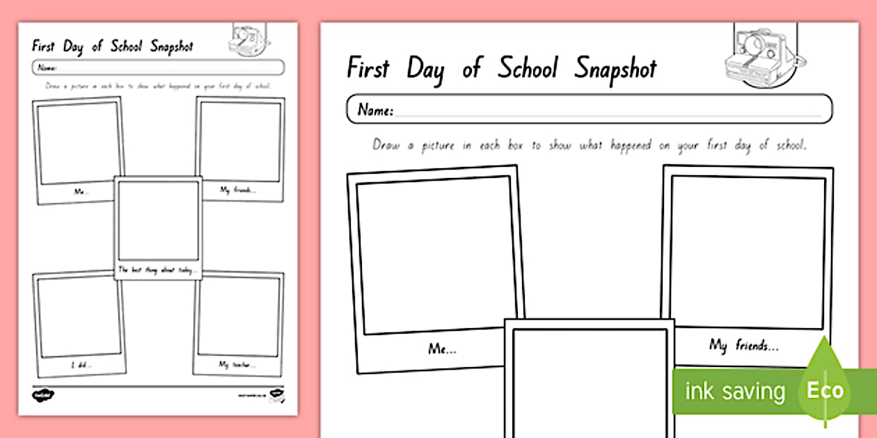 First Day of School Snapshot (teacher made) - Twinkl