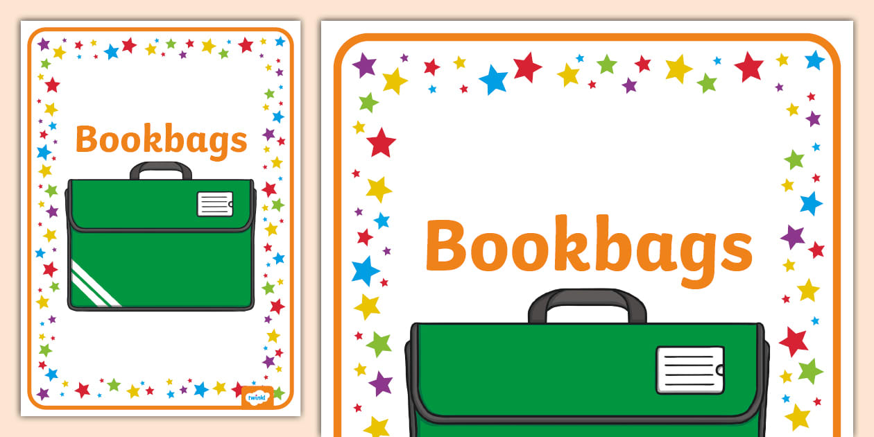 * NEW * Bookbags Label (teacher made) - Twinkl