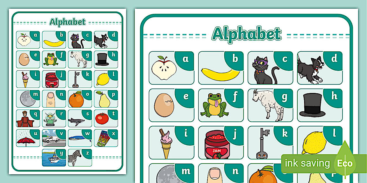 Alphabet Poster (Lowercase) (teacher made) - Twinkl