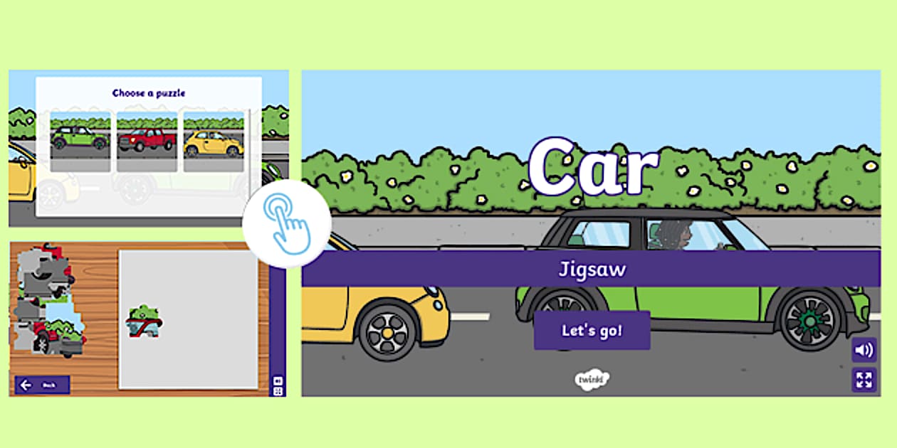 Car Interactive Jigsaw (teacher made) - Twinkl