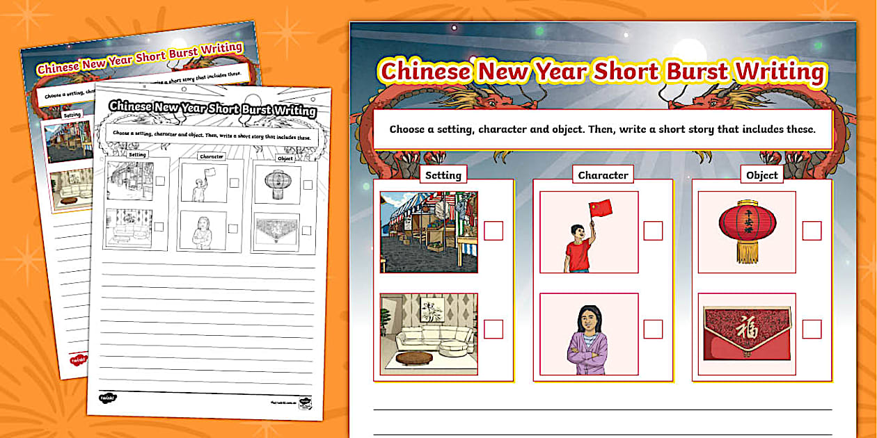 Chinese New Year Short Burst Writing Template