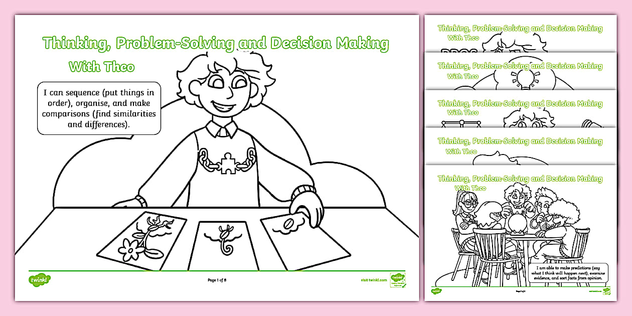Thinking Problem-Solving Decision-Making Colouring Booklet