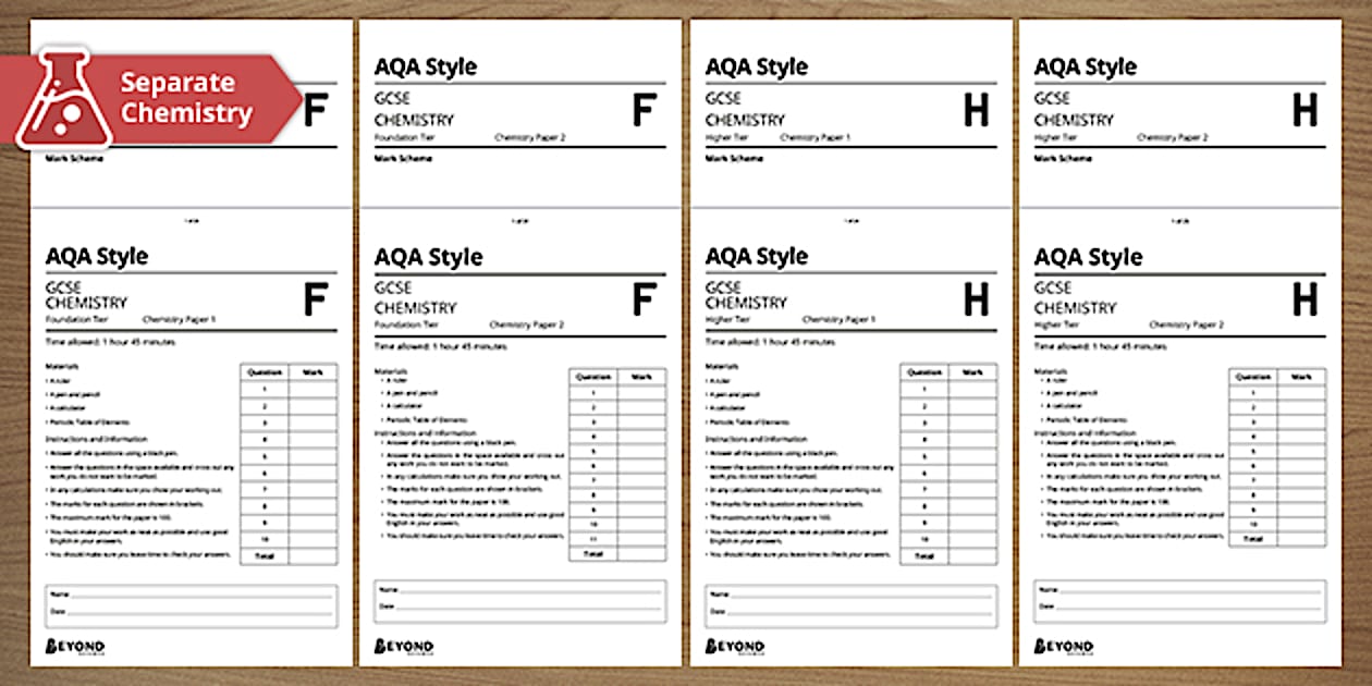 AQA GCSE Chemistry Practice Papers | Science | Beyond
