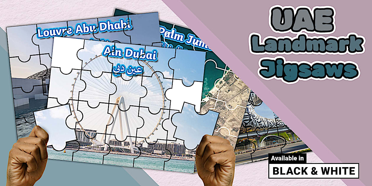 UAE Landmark Jigsaws - English/Arabic - KS1 (teacher made)