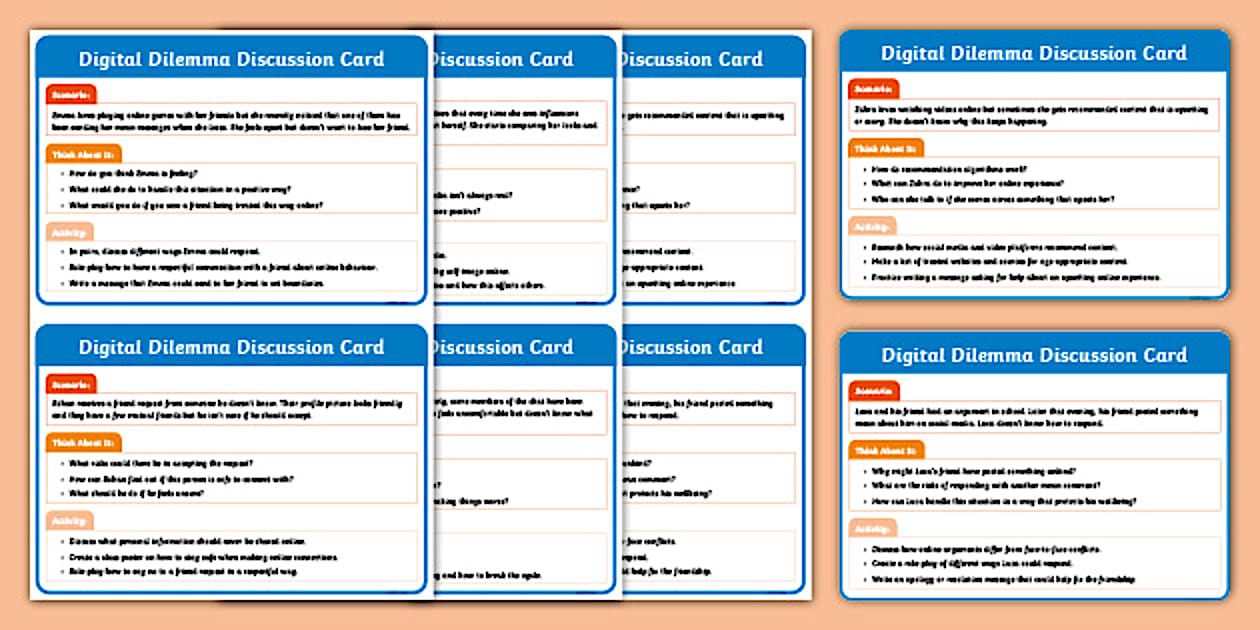 Digital Dilemmas Discussion Cards
