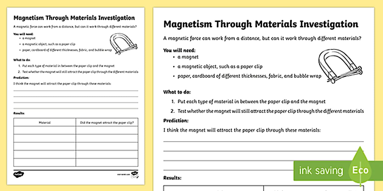 Magnetism Through Materials Investigation for 3rd-5th Grade