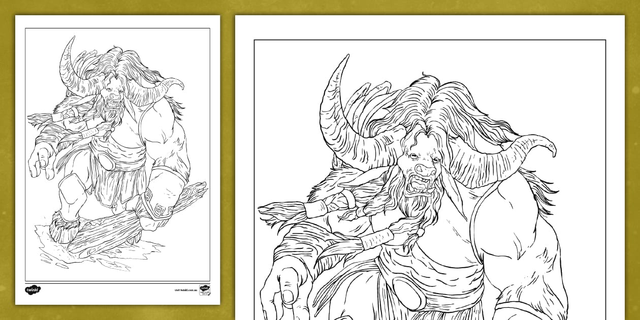 Minotaur Colouring Sheet - Twinkl Colouring (teacher made)