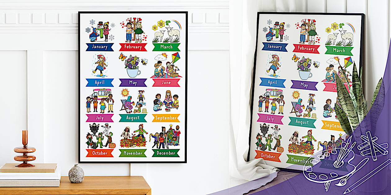 Months of the Year Poster | Twinkl Art Gallery - Twinkl