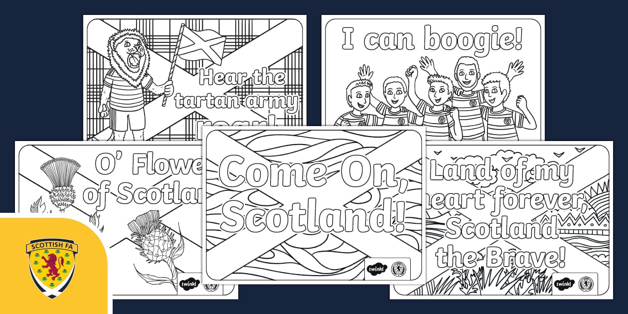 FREE! - Support the Scotland Team Mindfulness Colouring Posters