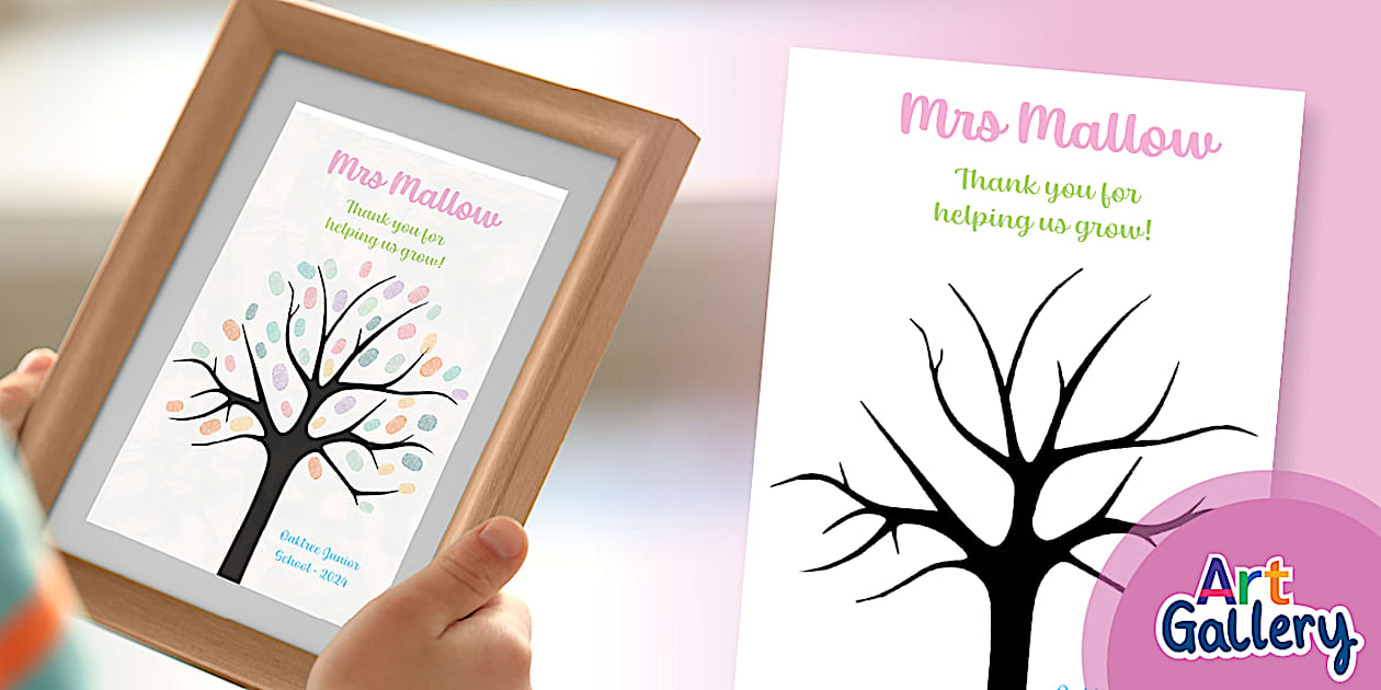 Editable Class Fingerprint Tree | Twinkl Art Gallery