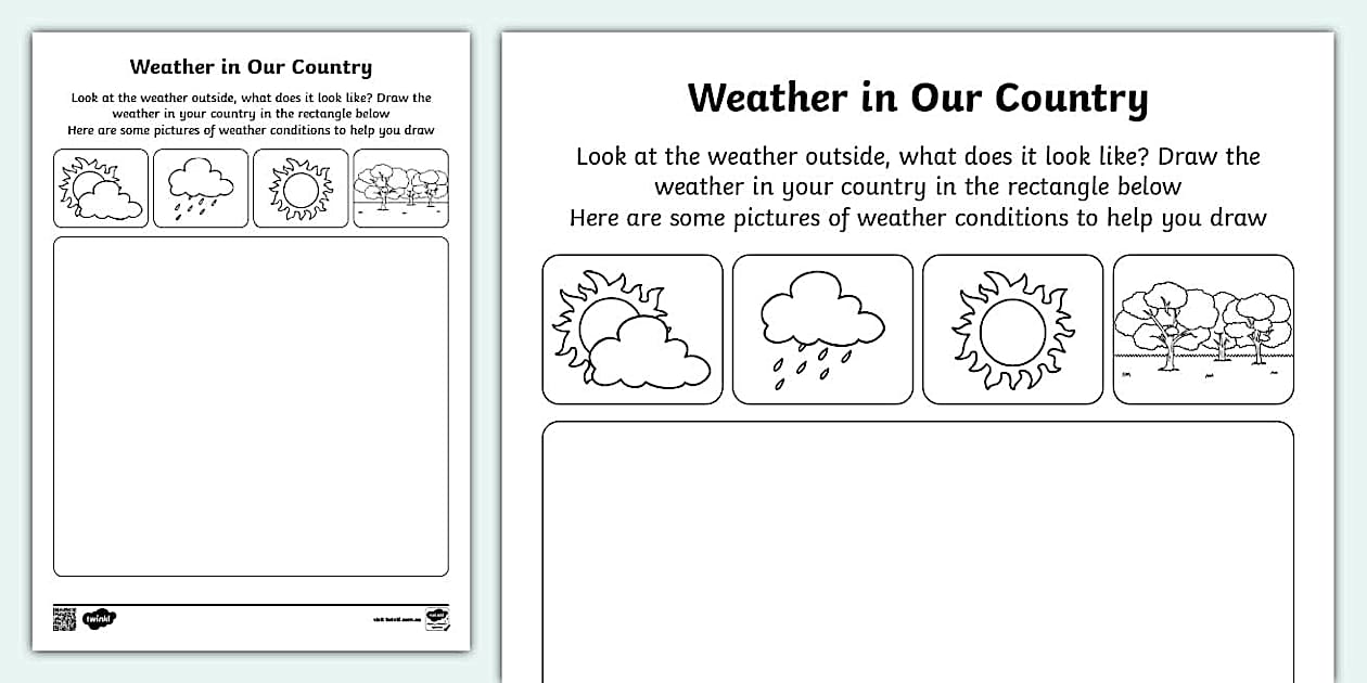 The Weather in Our Country Activity - Weather Unit - Twinkl