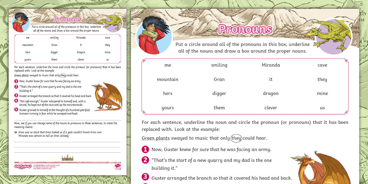 Ks2 Pronouns Worksheet (Hecho por educadores) - Twinkl