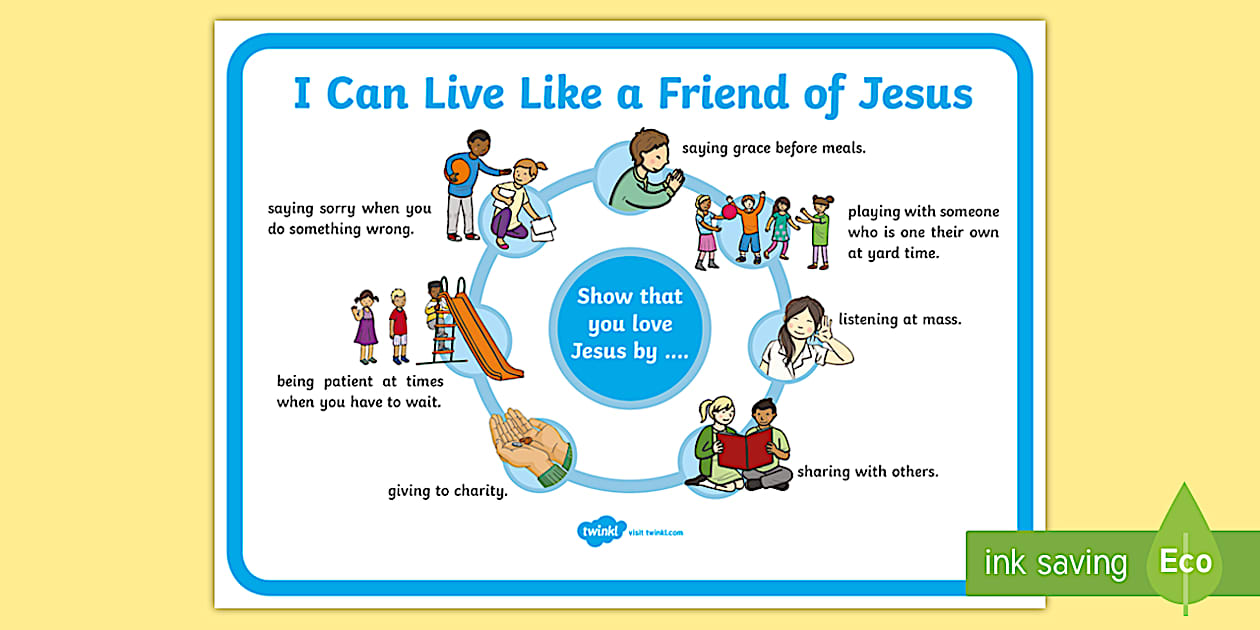 Editable I Can Live Like a Friend of Jesus Display Poster