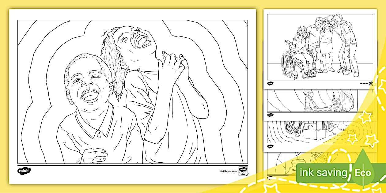 Printable Friendship Colouring Pages for Children Ages 7-11