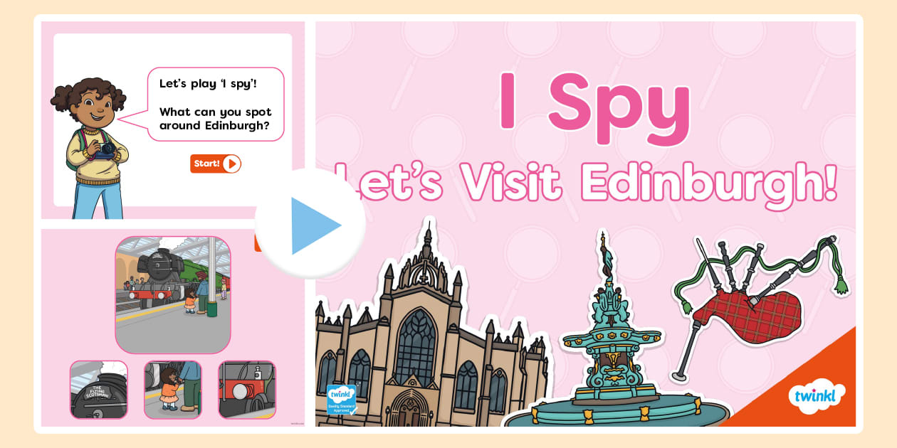 Let's Visit Edinburgh! I Spy PowerPoint Game (teacher made)
