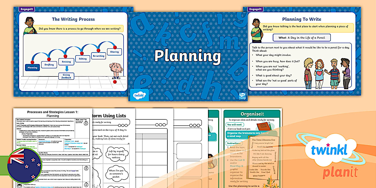 During year 3 Writing Processes: Planning Using Organisers