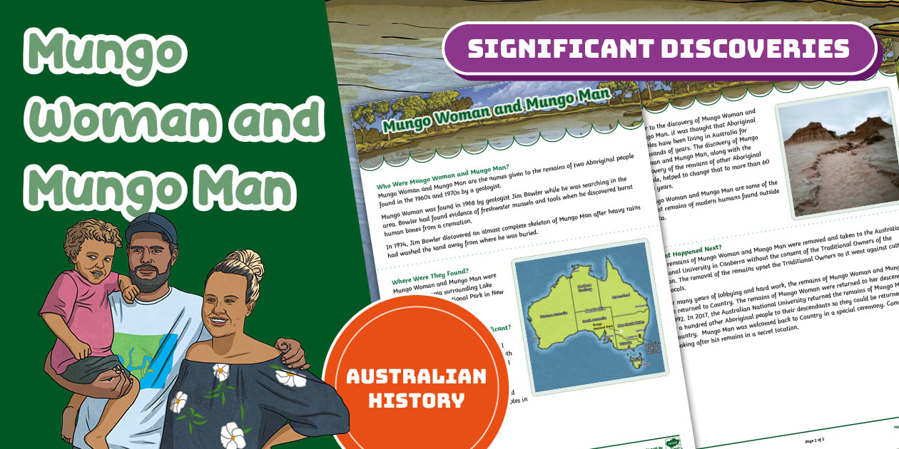 Mungo Woman and Mungo Man Fact File