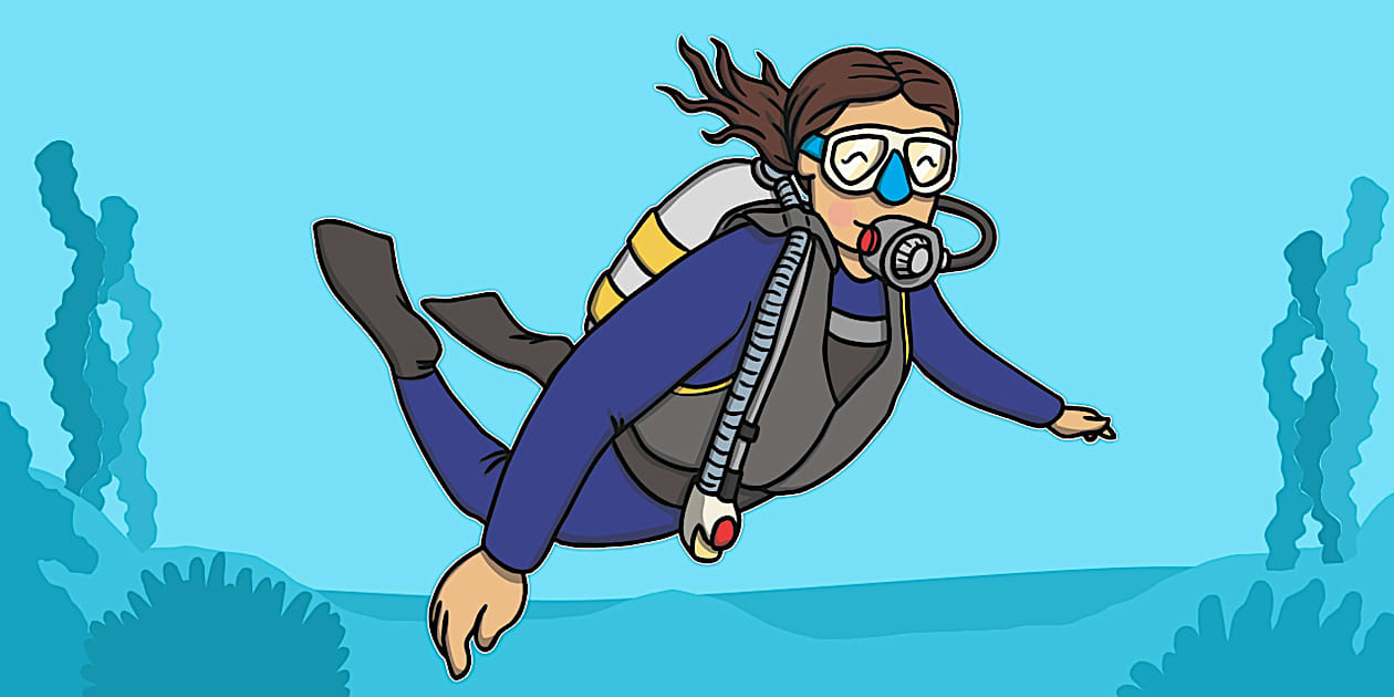 Scuba Diver Display Cut-Outs (teacher made) - Twinkl