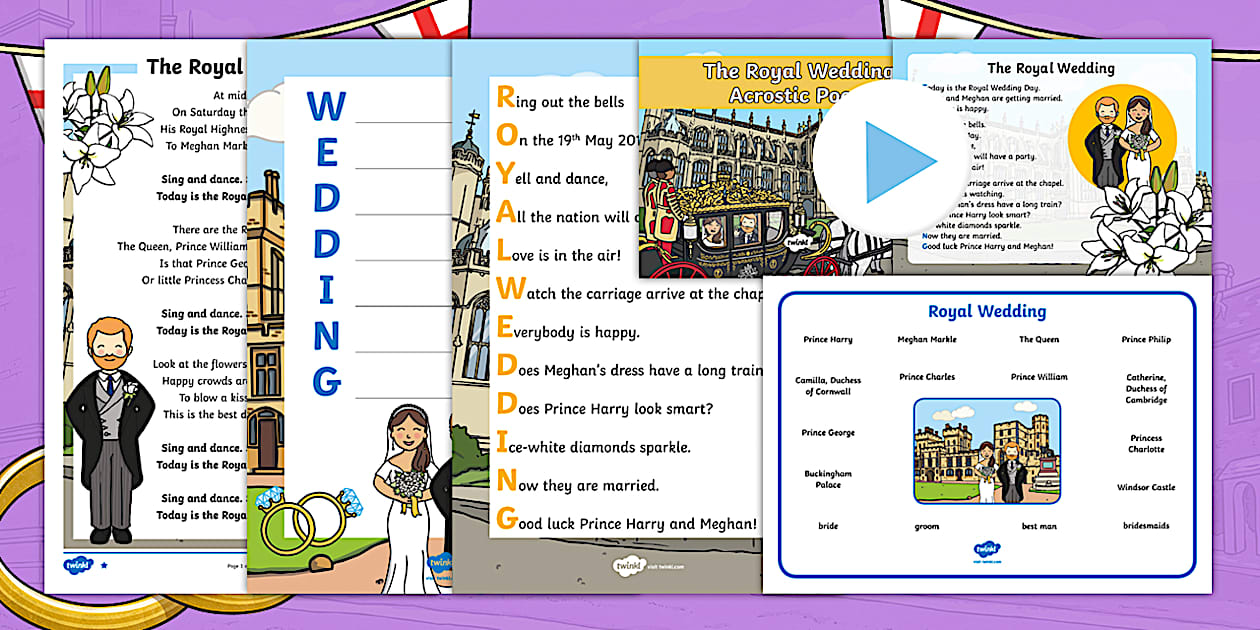 Royal Wedding Poetry Activity Pack - Write A Royal Poem