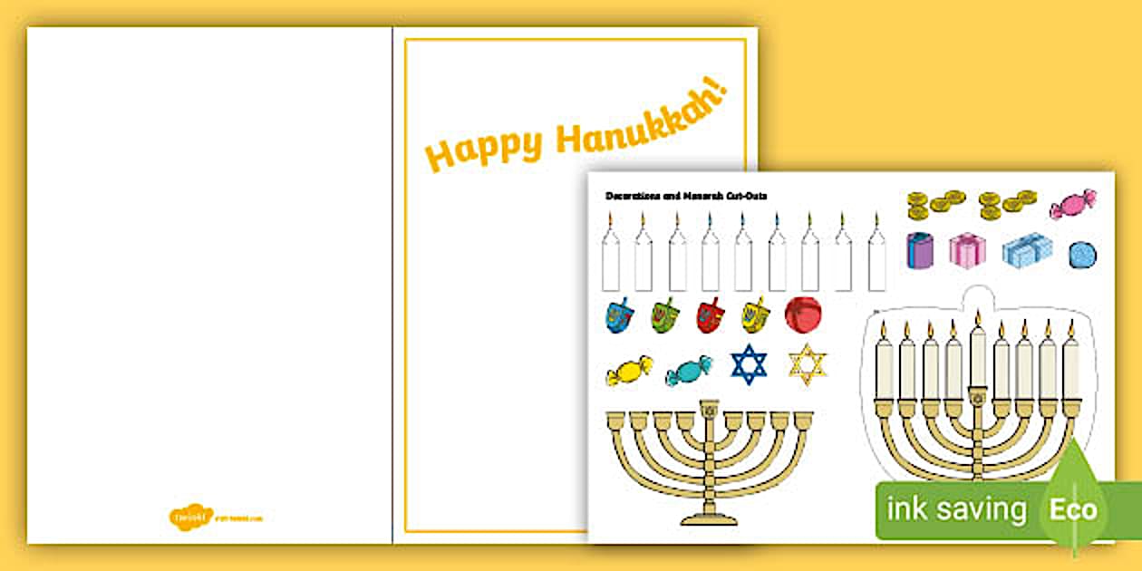 Design a Hanukkah Card (teacher made) - Twinkl