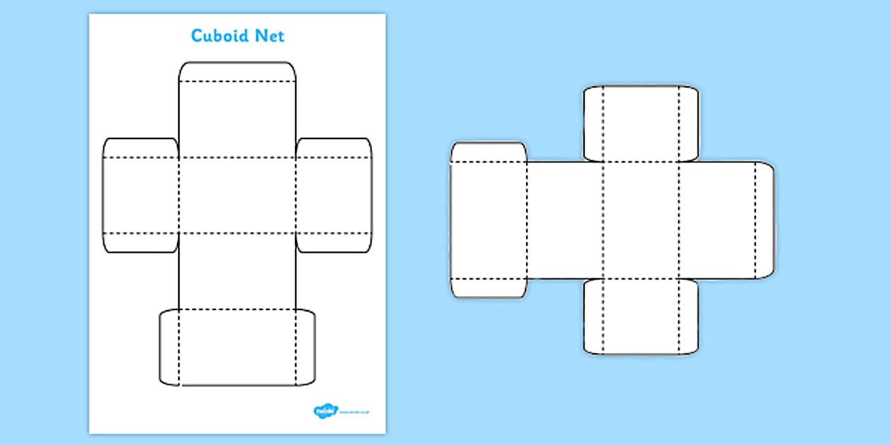 3D Net of a Cuboid | dice | maths | shapes | primary