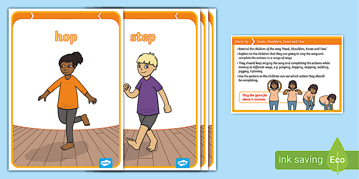 EYFS PE Head, Shoulders, Knees and Toes Warm-Up Activity