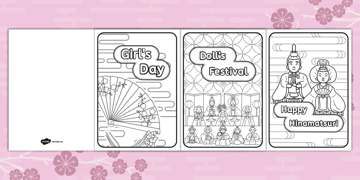 Dolls Festival English Greeting Card ひな祭り英語メッセージカード 手紙
