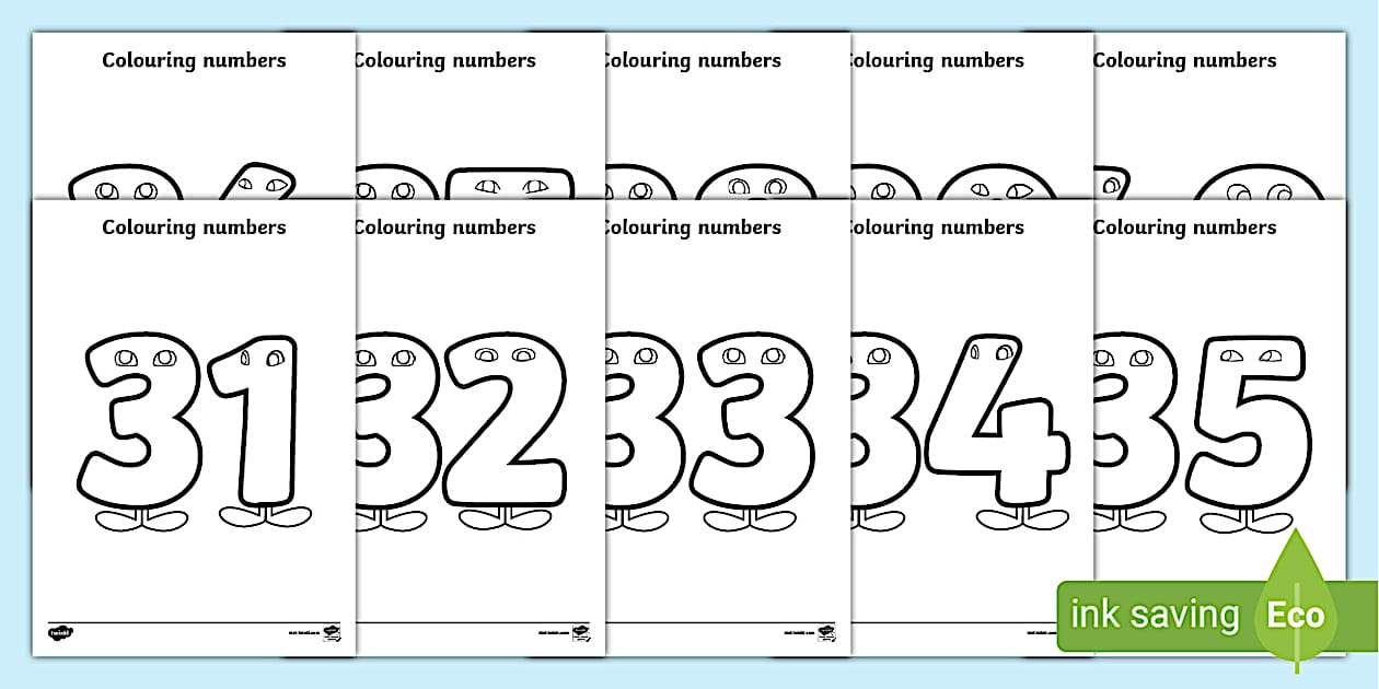 Colouring Page by Numbers 31-40 | Activity | Twinkl - Twinkl