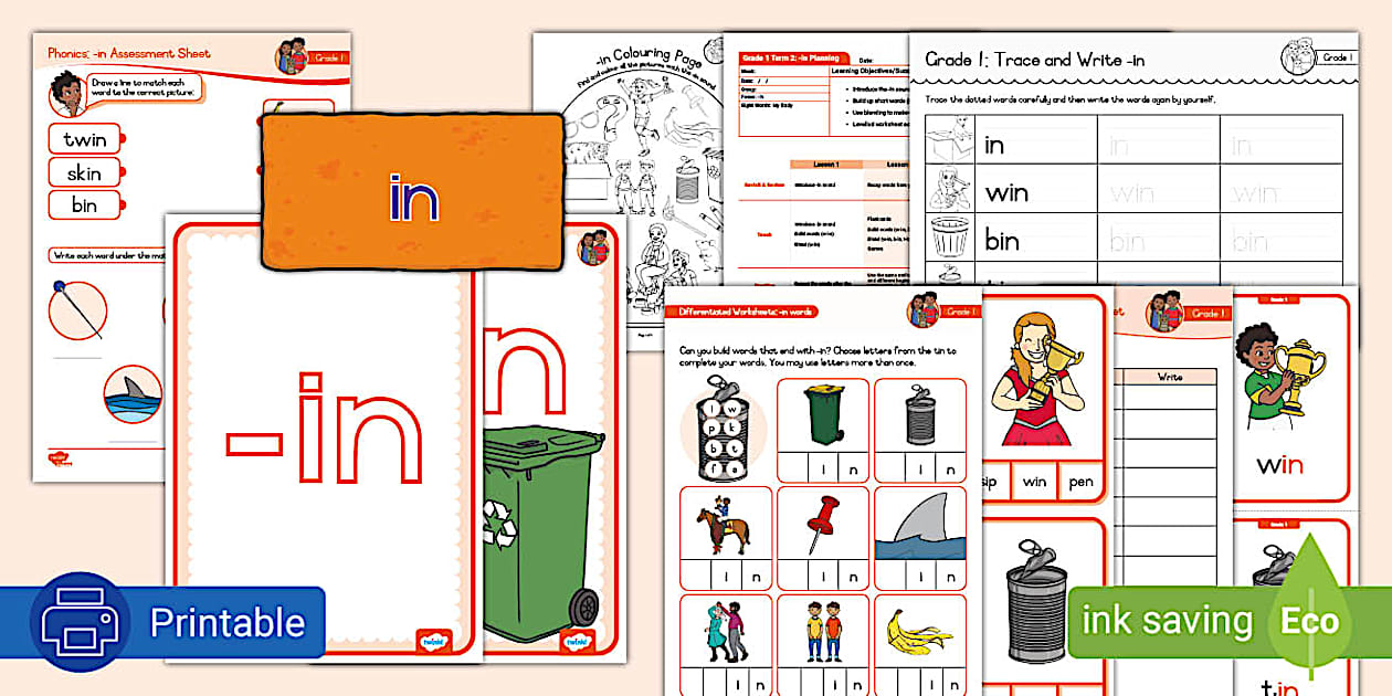 Grade 1 Phonics Pack -in