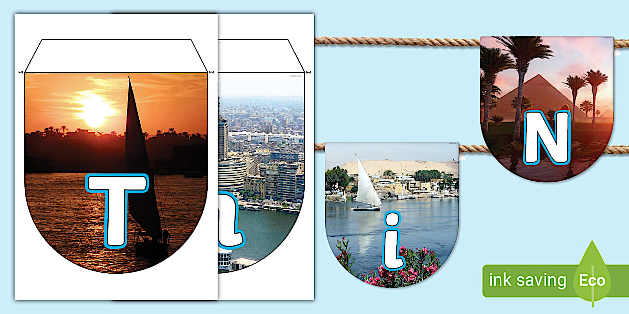The River Nile Photo Display Bunting (teacher made) - Twinkl