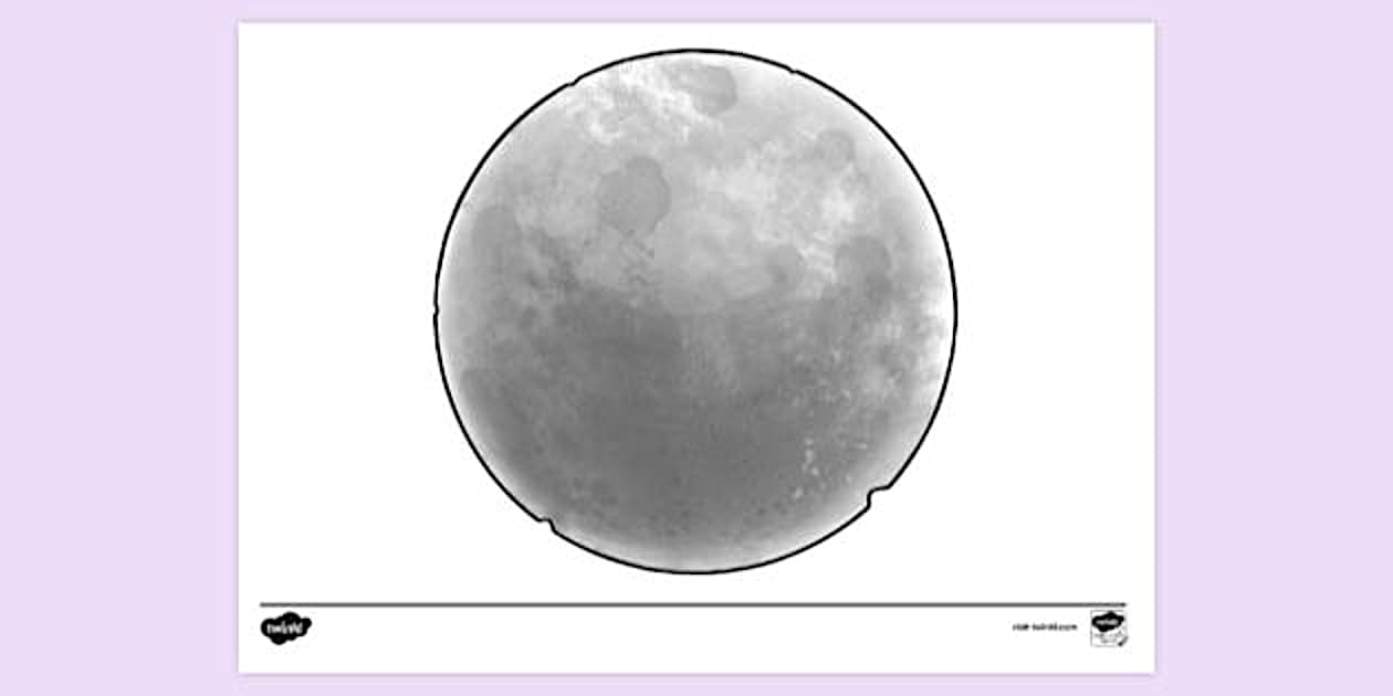 New Moon Colouring (teacher made) - Twinkl