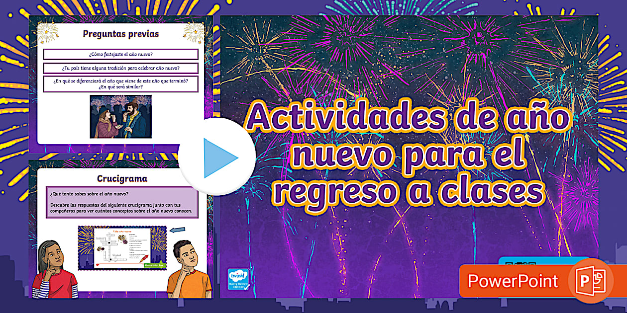 PowerPoint: Actividades de año nuevo para el regreso a clase
