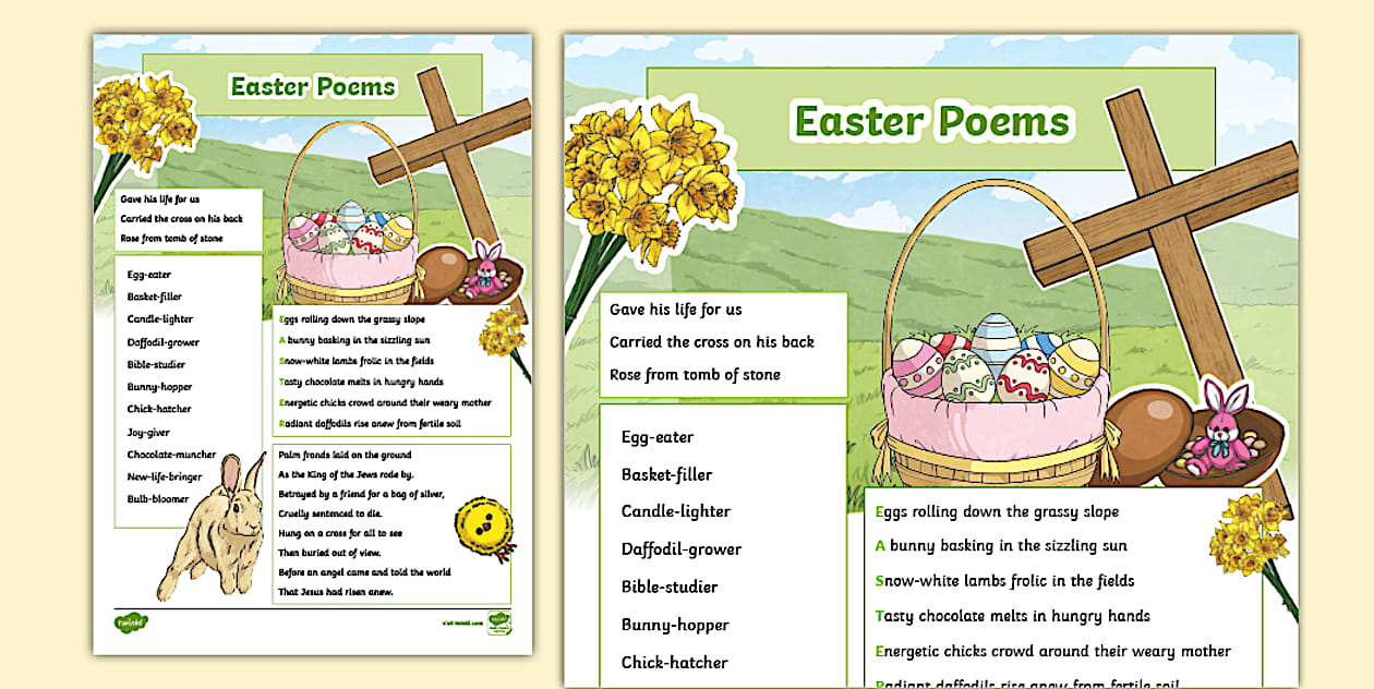 KS2 Easter Poem Examples - Poetry (teacher made) - Twinkl