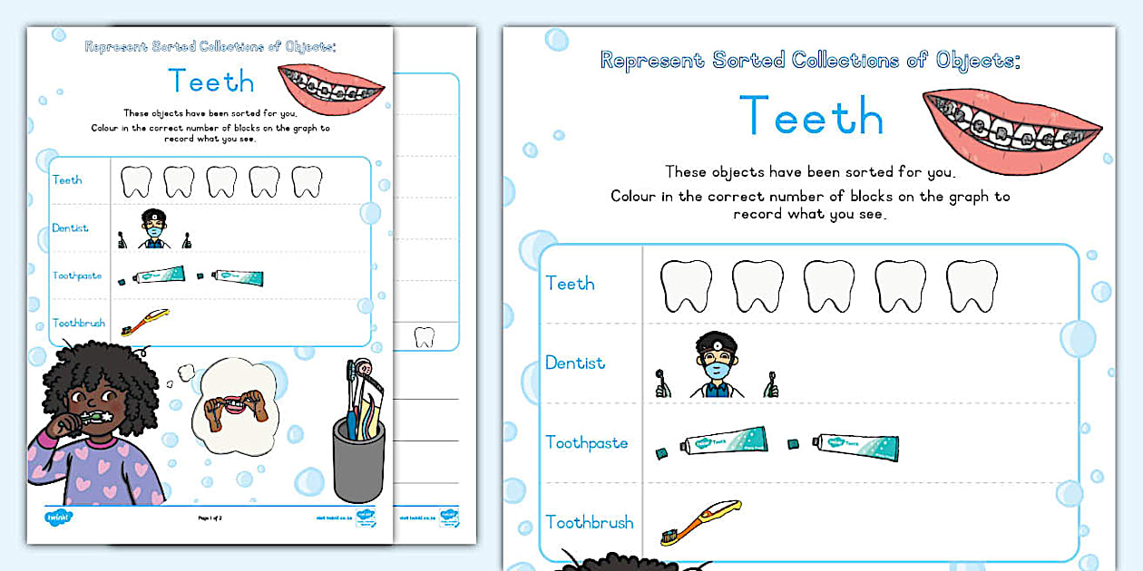 Grade R Data Handling - Represent Sorted Collections - Teeth
