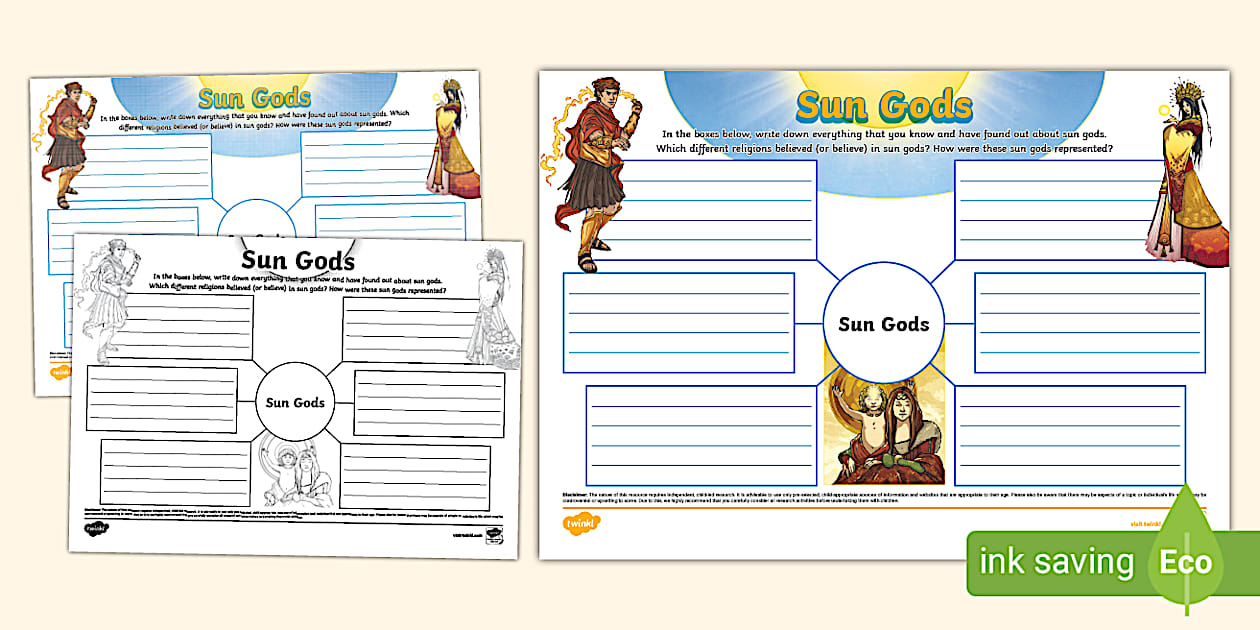 Sun Gods Mind Map (Teacher-Made) - Twinkl