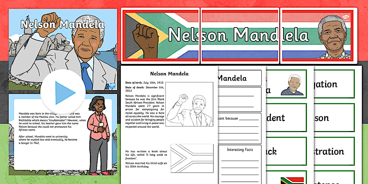 Nelson Mandela Resource Pack KS1 (teacher made) - Twinkl