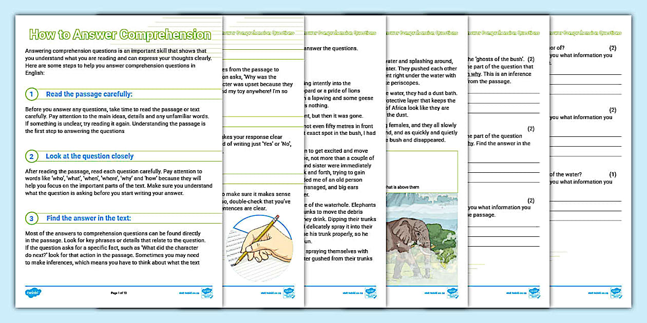 How to Answer Reading Comprehension Questions | Twinkl ZA
