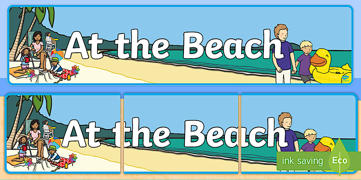 At the Beach Display Banner (teacher made) - Twinkl