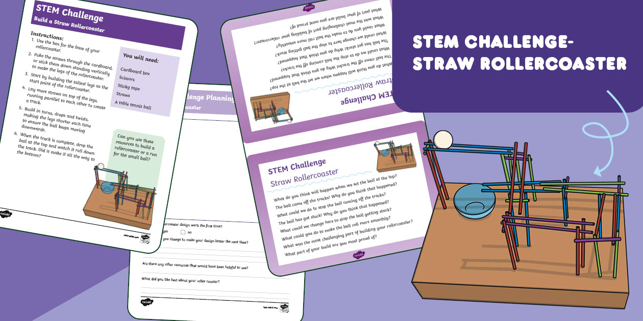STEM Challenge- Build a Straw Rollercoaster