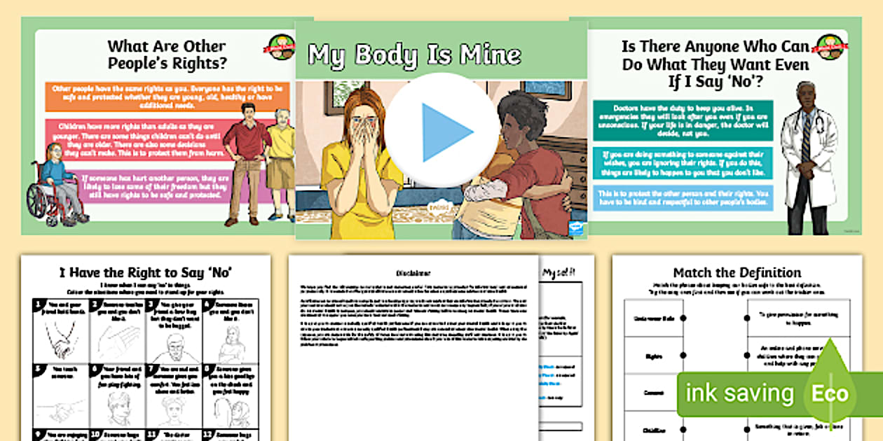 PSHE and Citizenship LKS2 Consent Lesson My Body is Mine