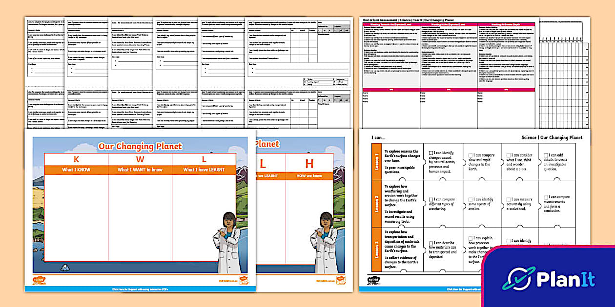 Year 5 Science Our Changing Planet Assessment Pack - Twinkl