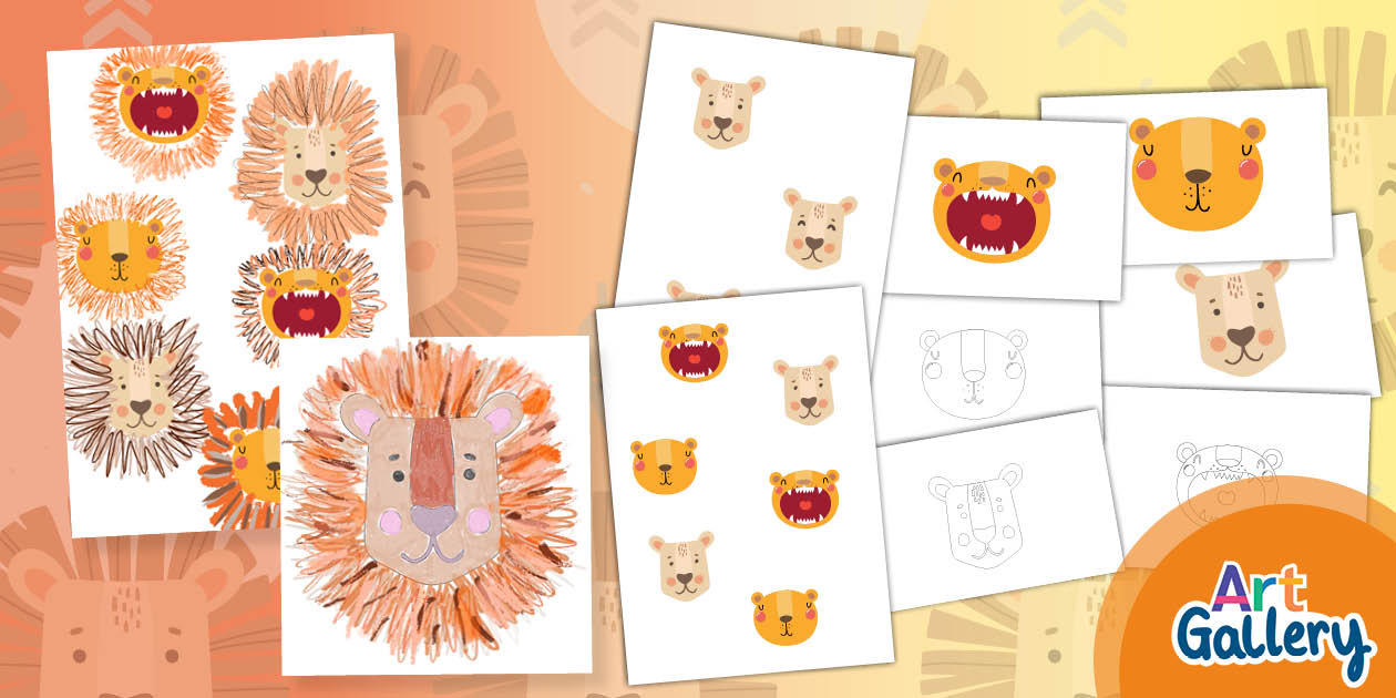 Lion Doodle Poster (teacher made) - Twinkl