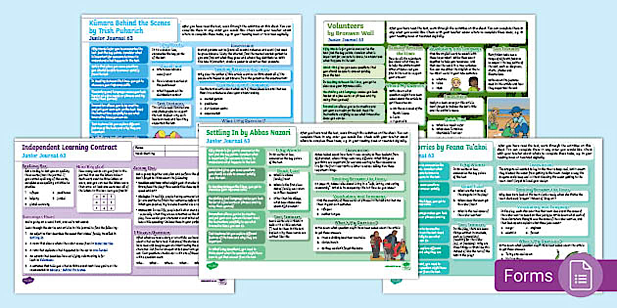 Junior Journal 63 August 2022: Follow-Up Activity Pack
