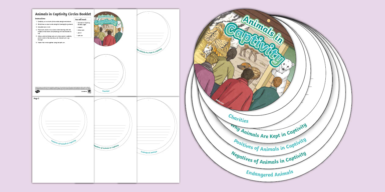 Animals in Captivity Circles Booklet Template (teacher made)