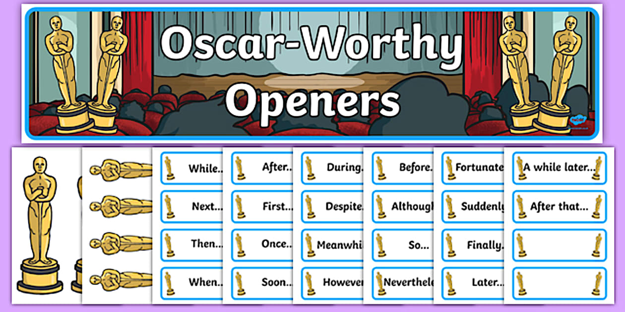 Cursive Oscar-Worthy Openers Display Pack - Twinkl