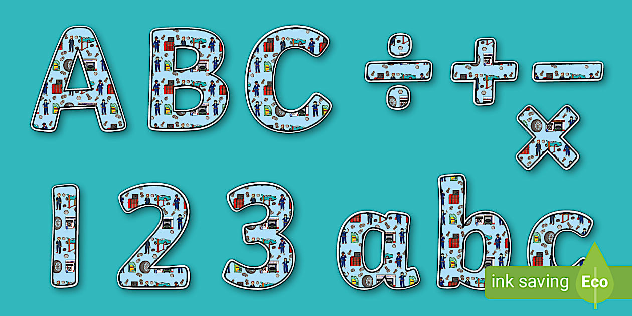 Garage and Mechanic Display Lettering (Teacher-Made)