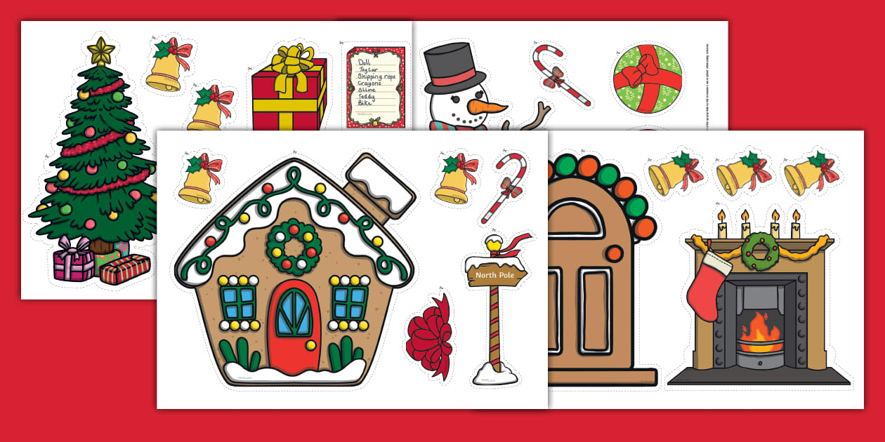 Christmas Elf Props Cut-Outs - Twinkl Australia - Twinkl